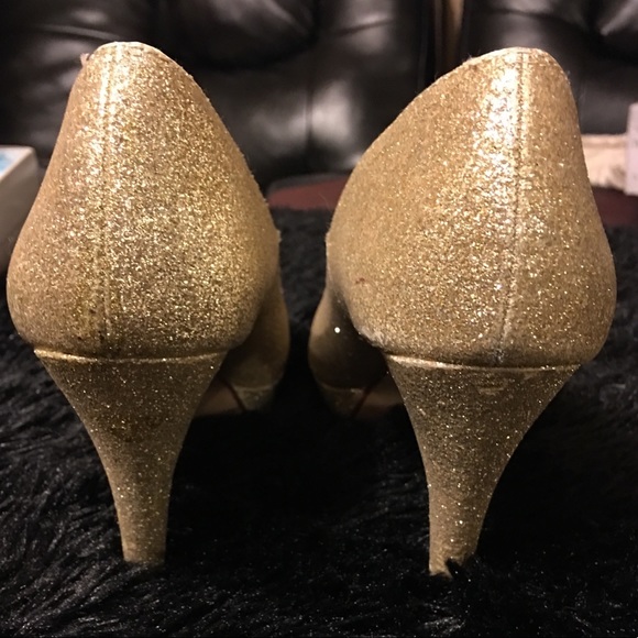 Cityclassified Shoes Gold Glitter Shoes Poshmark